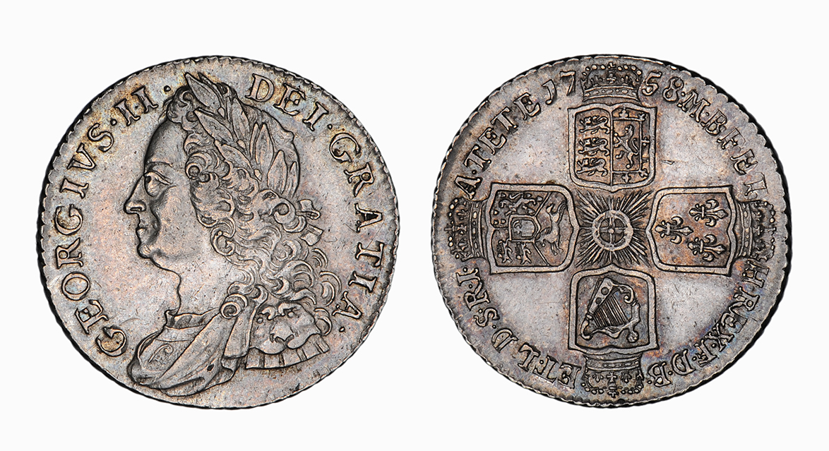 George II, Shilling, 1758